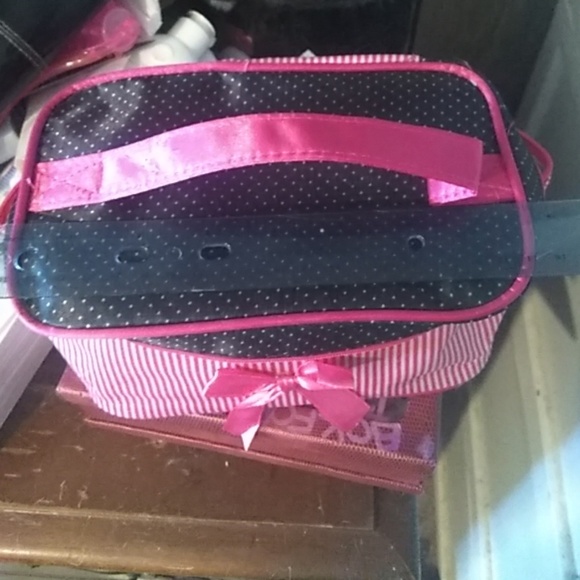 Xin | Bags | Sexy Satin Hot Pink Color Travel Train Case | Poshmark